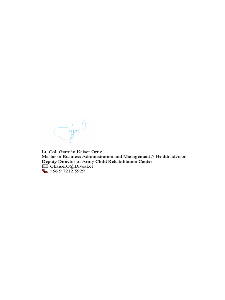 Recommendation Letter - German Kaiser - Colonel Chilean Army | PDF
