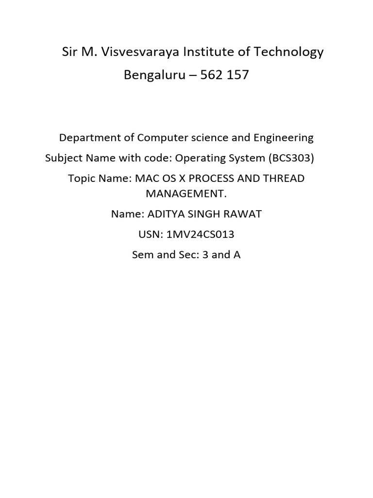Case Study Macos Jaditya PDF | PDF | Thread (Computing) | Process ...