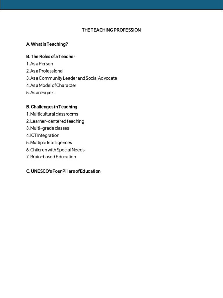 THE-TEACHING-PROFESSION | PDF | Learning | Teachers