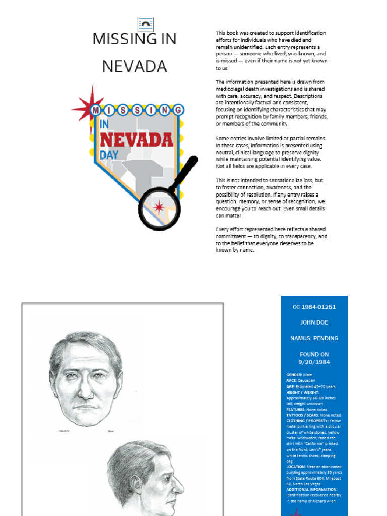Missing in Nevada Day 2026 | PDF | Tattoo | Fashion
