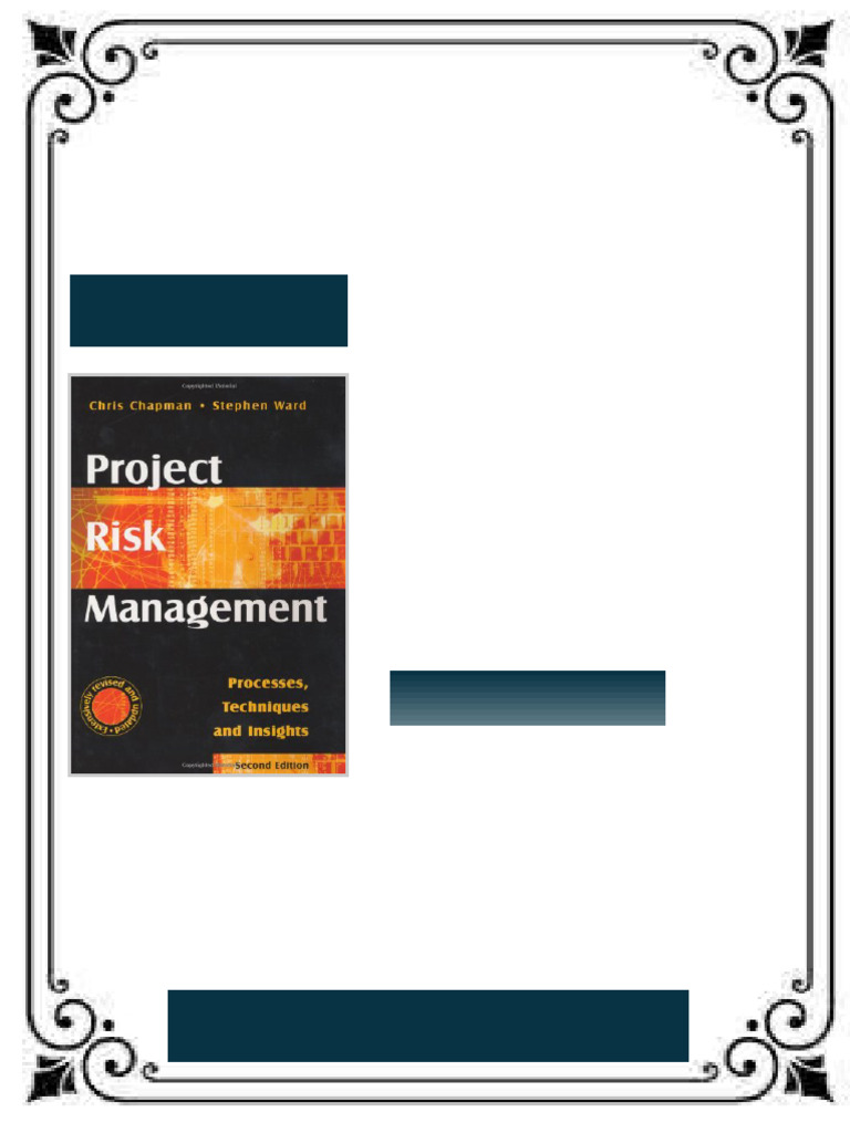 Project Risk Management Processes Techniques and Insights 2nd Edition Chris Chapman ebook ...