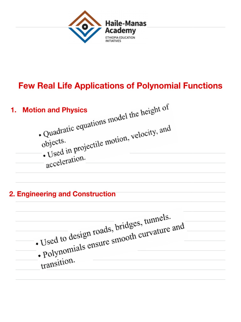 Application of Polynomial Functions (2) Copy | PDF