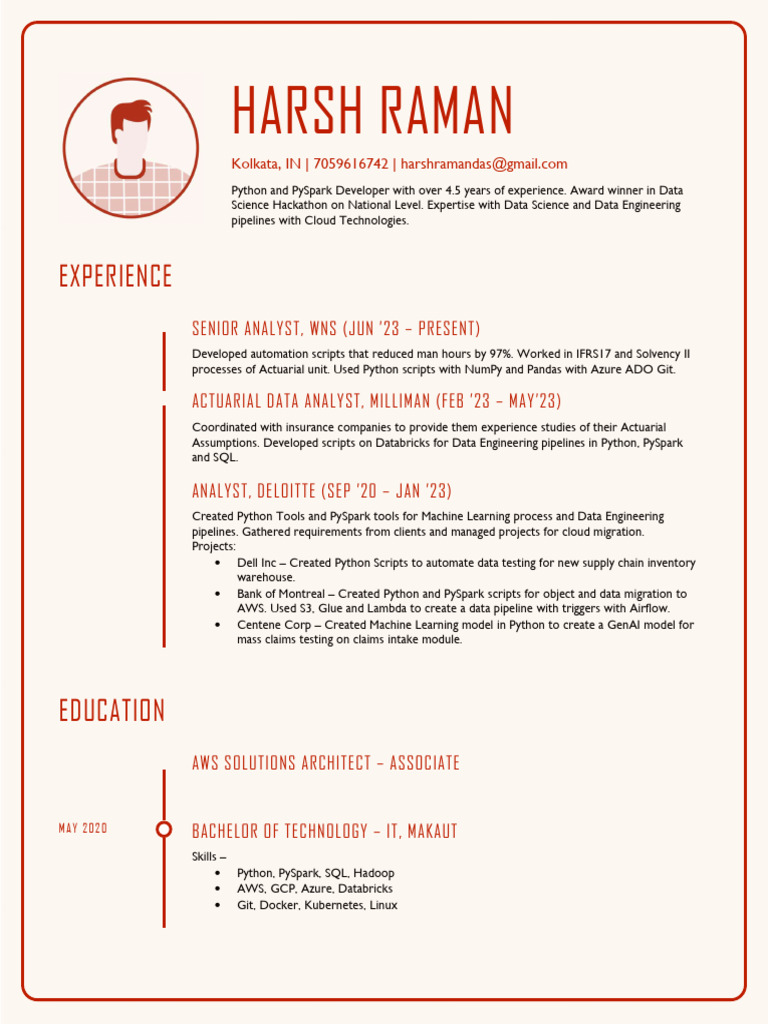 Harsh Raman Resume | PDF