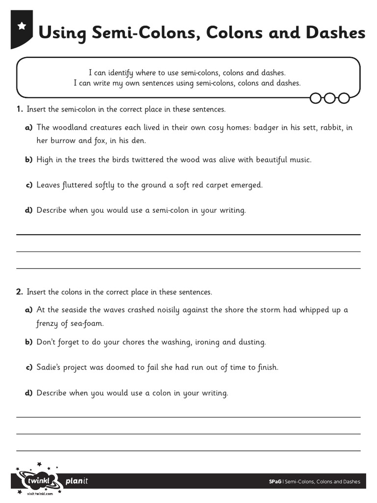Colons, Semicolons, Dashes 2 | PDF