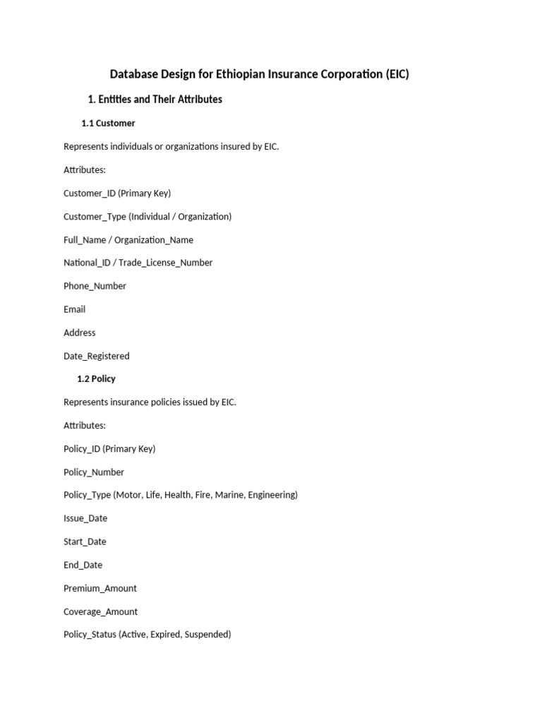 Database Design-WPS Office | PDF | Insurance