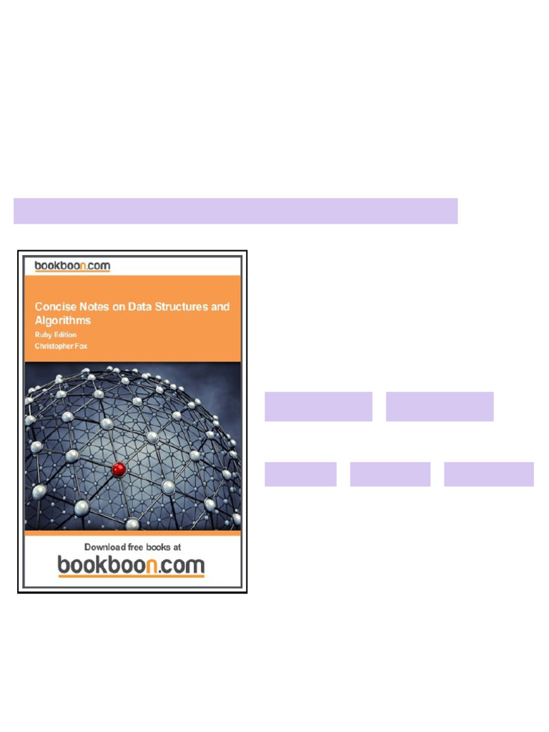 Concise Notes on Data Structures and Algorithms Ruby Edition ...