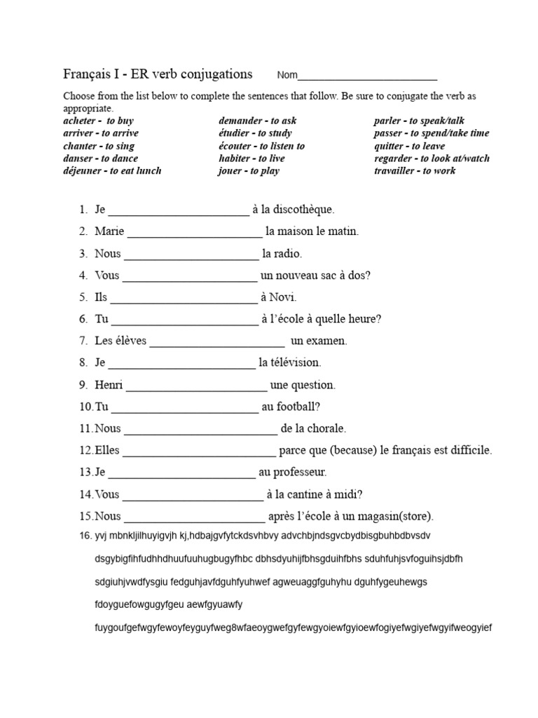 Copy of er verb cloze _ conjugate.docx | PDF | Chess Theory | Chess