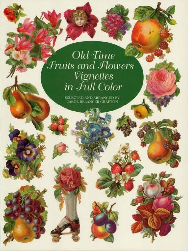 Old-time Fruits and Flowers Vignettes in Full Color (Carol Belanger | PDF