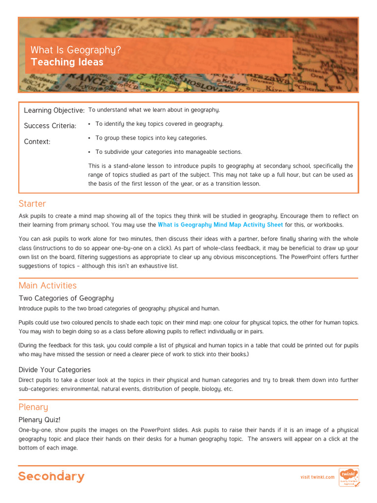 What Is Geography Teaching Ideas | PDF | Geography | Liberal Arts Education