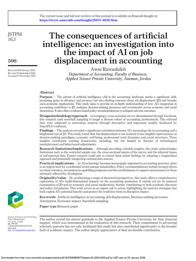 The Consequences of Artificial Intelligence: An Investigation Into The ...