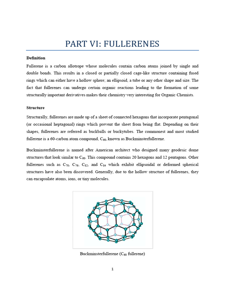 CHM 102 PART VI | PDF | Fullerene | Carbon