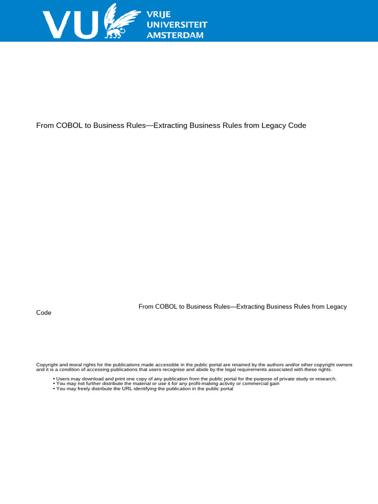 BRE FromCOBOL To Business Rules | PDF | Databases | Control Flow