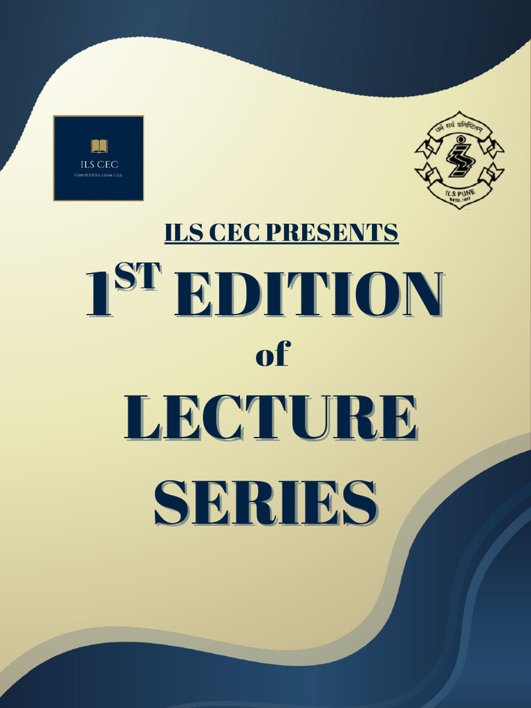 1st Edition of Ils Cec Lecture Series. | PDF
