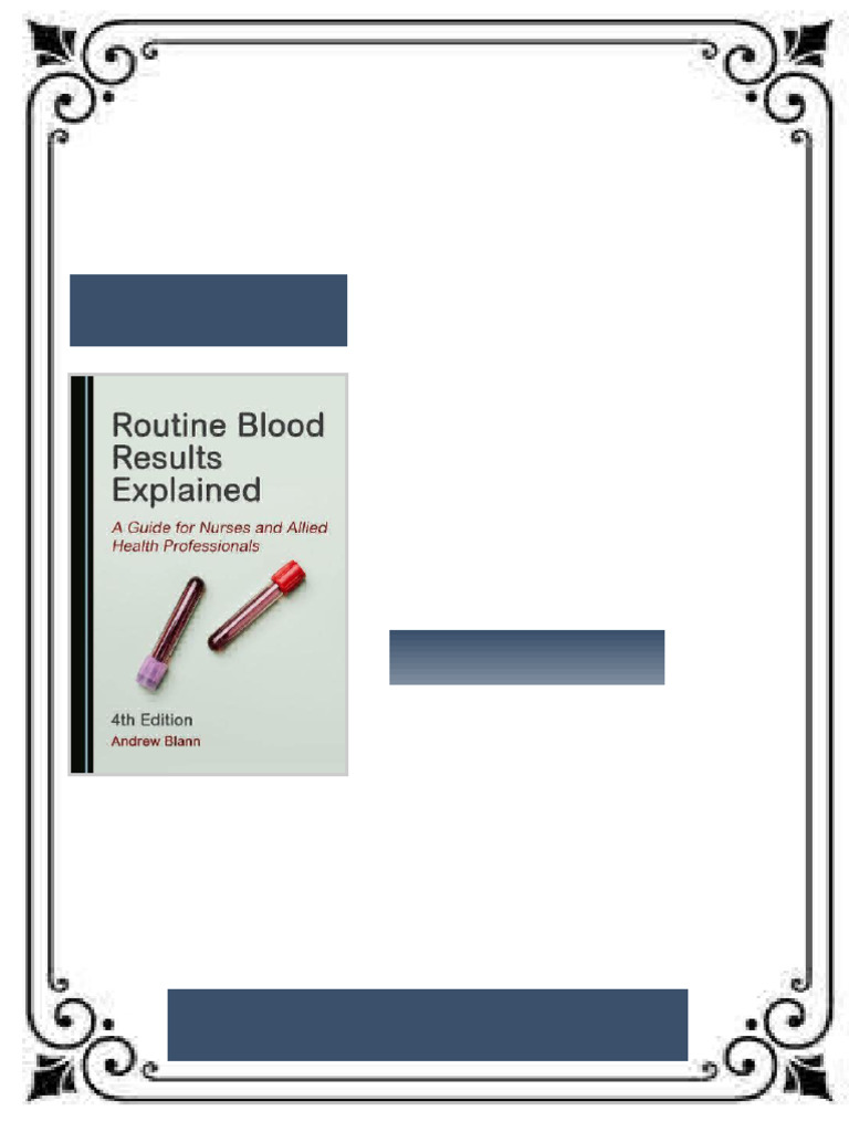 Routine Blood Results Explained, 4th Edition Andrew Blann eBook ...