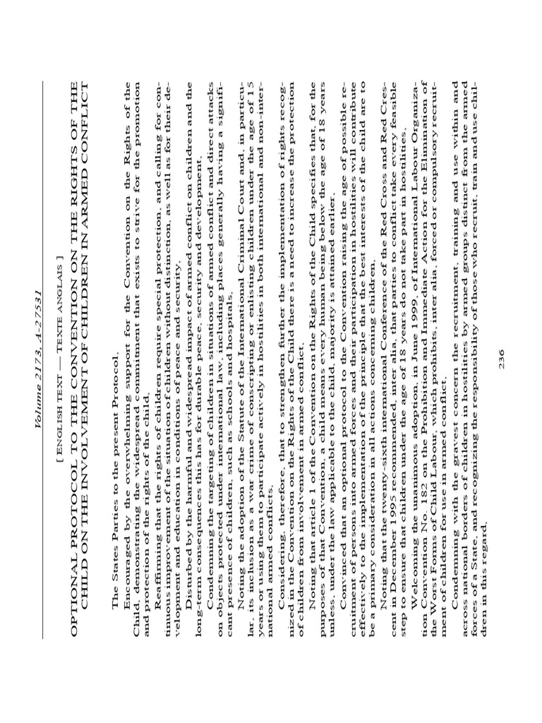 Crc Conflict | PDF | Treaty | Convention On The Rights Of The Child