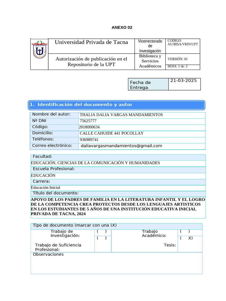 Formato Anexo 02 2 | PDF