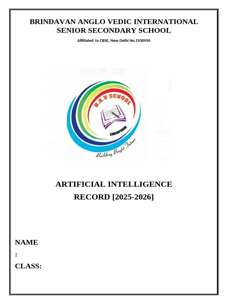 Class 10 Ai Front Page (1) (2) | PDF