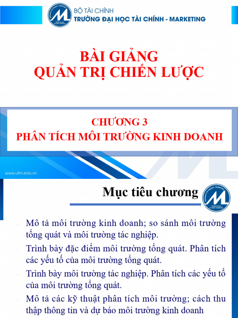 UFM - VI - Chương 3 - Phân Tích Môi Trường Bên Ngoài | PDF
