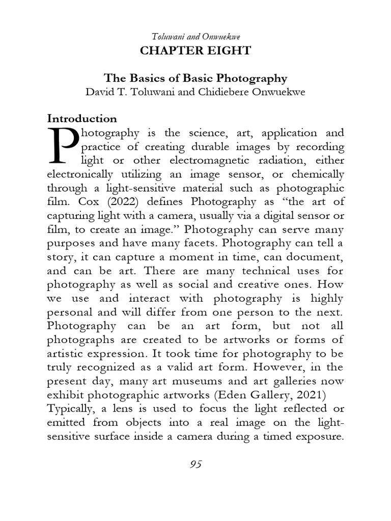 The Basics of Basic Photography | PDF | Exposure (Photography) | Camera