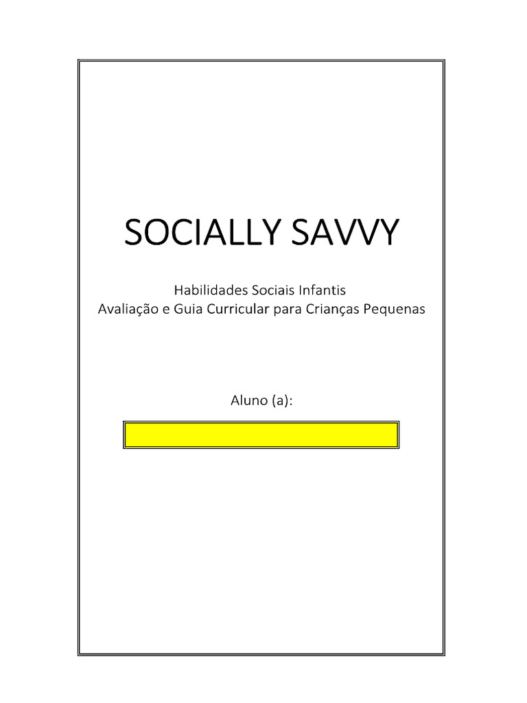 Socially Savvy Para Escola | PDF