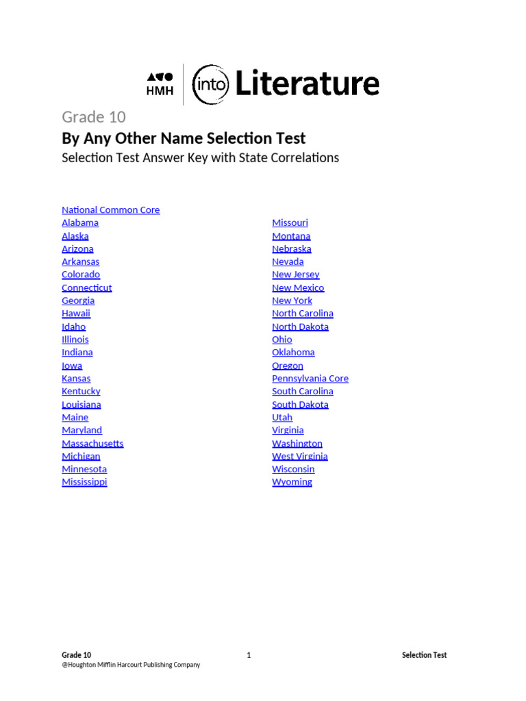 By Any Other Name Answers | PDF | English Language | Linguistics