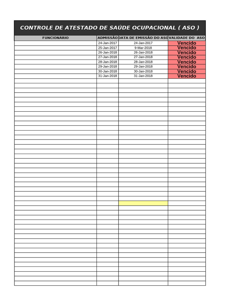Aso Atestado de Saude Ocupacional ePlanilhas.com.br | PDF