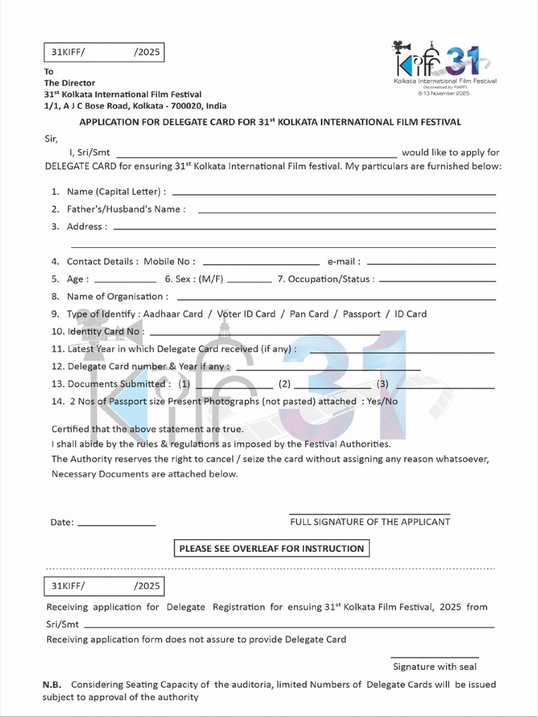 KIff 31 Form | PDF