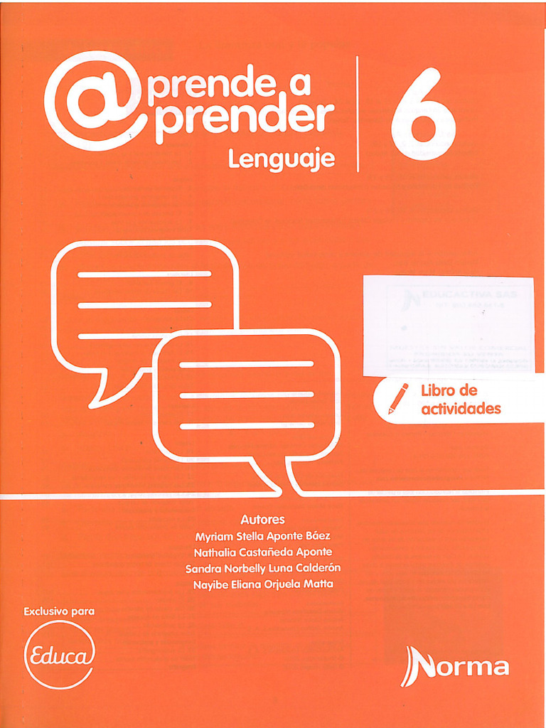 APRENDE A APRENDER LENGUAJE 6 LIBRO DE ACTIVIDADES | PDF