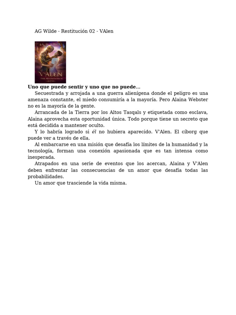 A.G. Wilde - Restitution 02 - VAlen (1) | PDF
