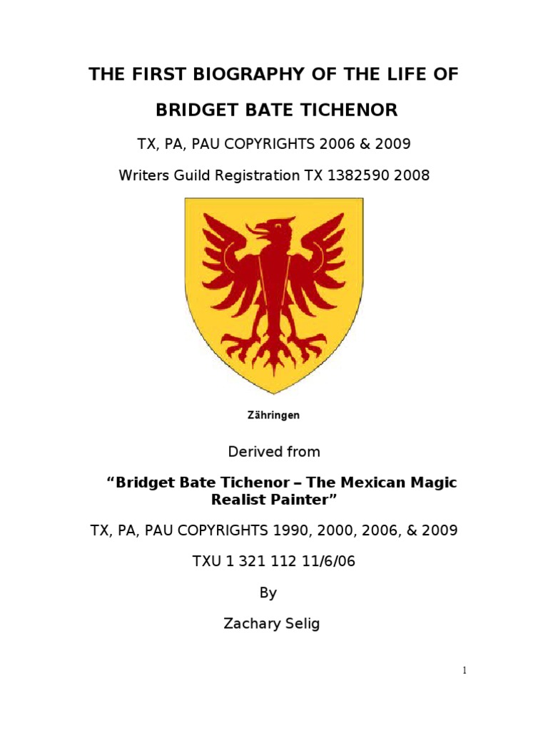 THE FIRST BIOGRAPHY OF THE LIFE OF BRIDGET BATE TICHENOR - Chapter 2 ...