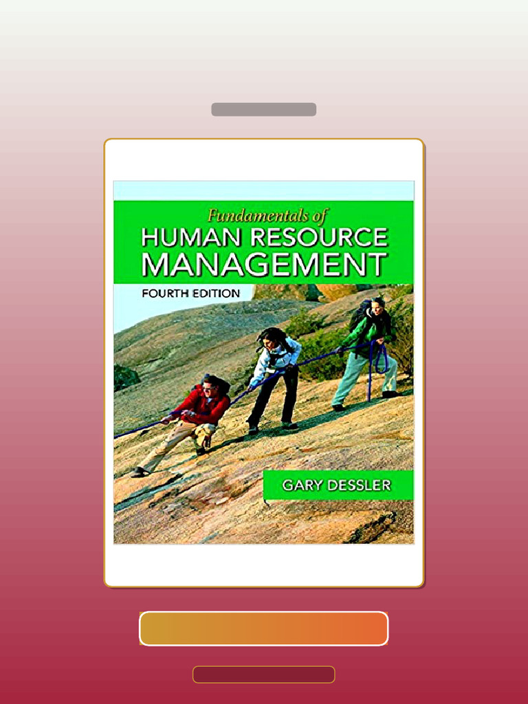 Fundamentals of Human Resource Management 4th Edition by Gary Dessler E ...