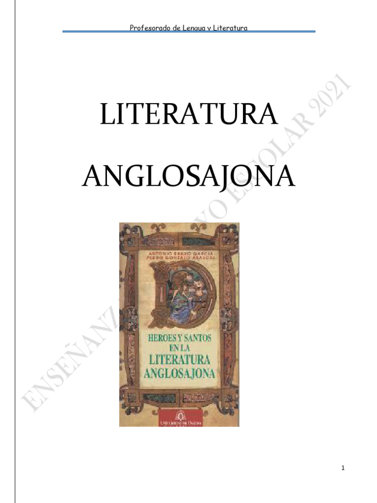 Literatura Anglosajona Resumen Completo m.l.q. | PDF