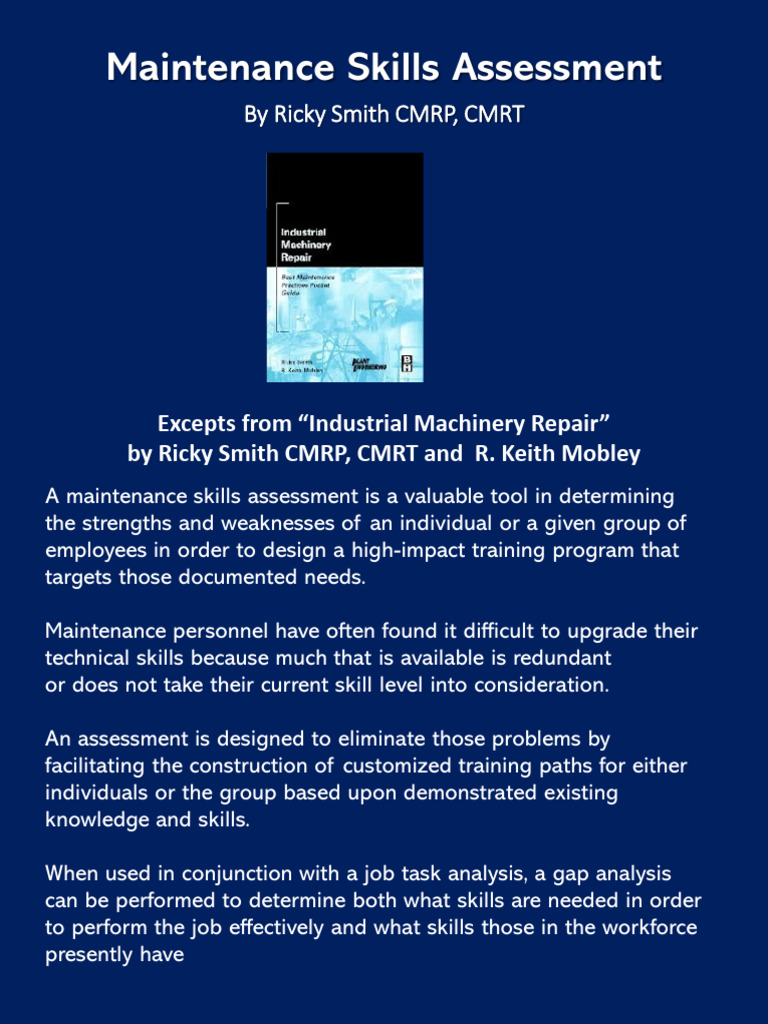 Maintenance Skills Assessment | PDF | Personal Protective Equipment ...