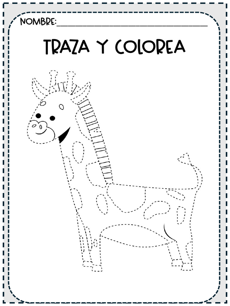 GRAFOMOTRICIDAD Traza Diviertete y Colorea | PDF
