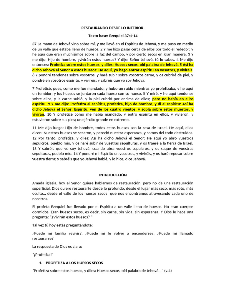 Valle de Los Huesos Secos | PDF | Sangre | Anatomía