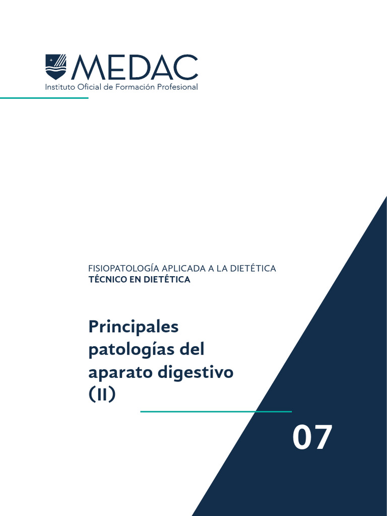 PDF. Fisiopatología aplicada a la dietética. Tema 7 | PDF | Diarrea | Enfermedad celíaca