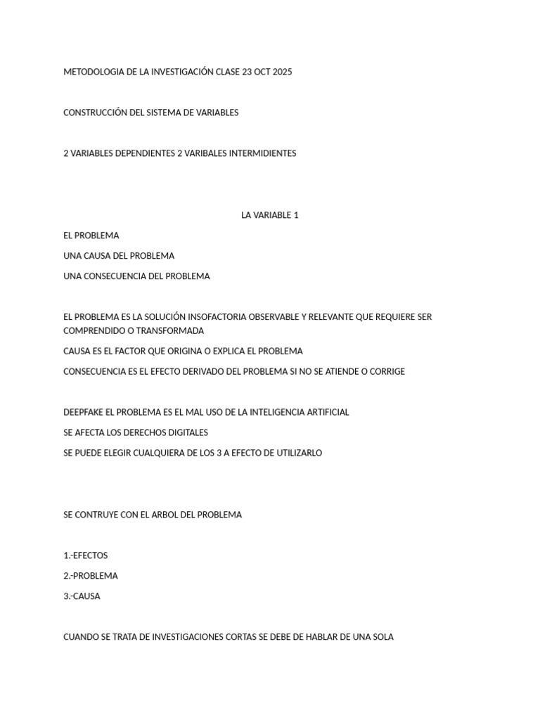 Metodologia de La Investigación Clase 23 Oct 2025 | PDF