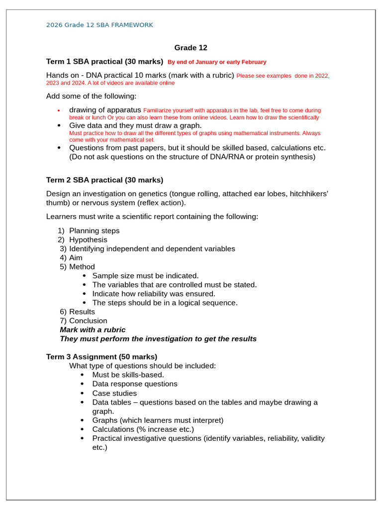 SBA Framework | PDF