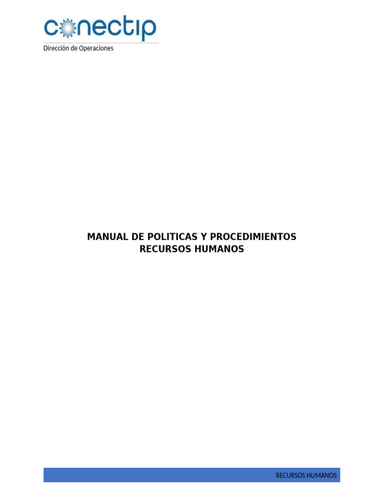 Formato Manual Politicas y Procedimientos | PDF