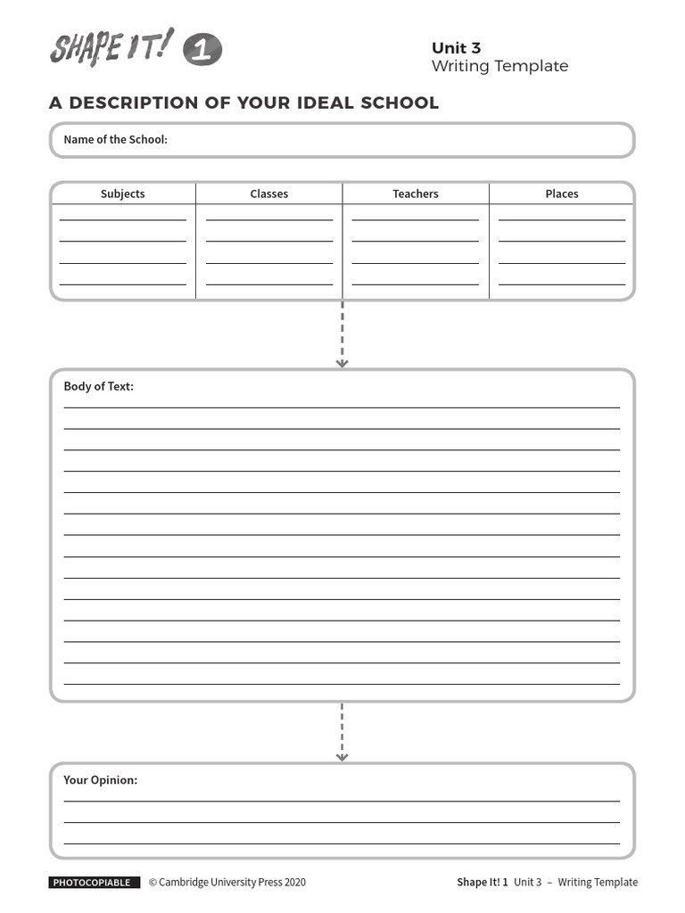 Writing Template Unit3 | PDF