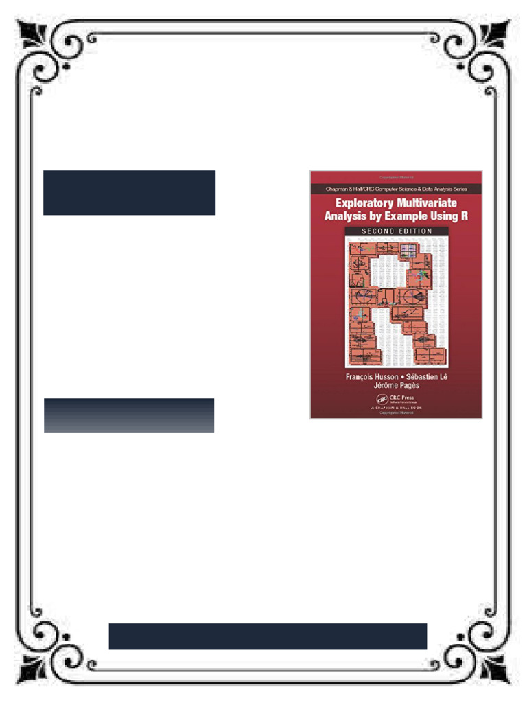 Exploratory Multivariate Analysis by Example Using R Second Edition Husson ebook complete pdf ...