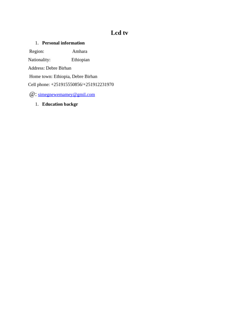 LCD TV | PDF