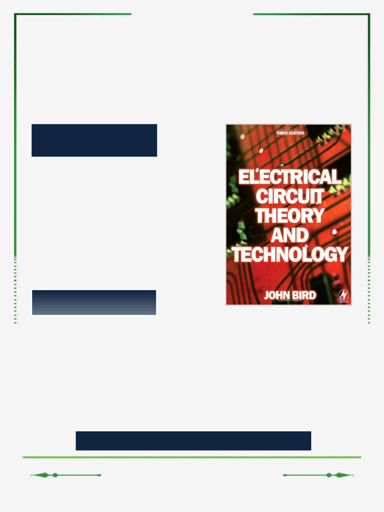 Electrical Circuit Theory and Technology 3rd Edition John Bird ebook ...