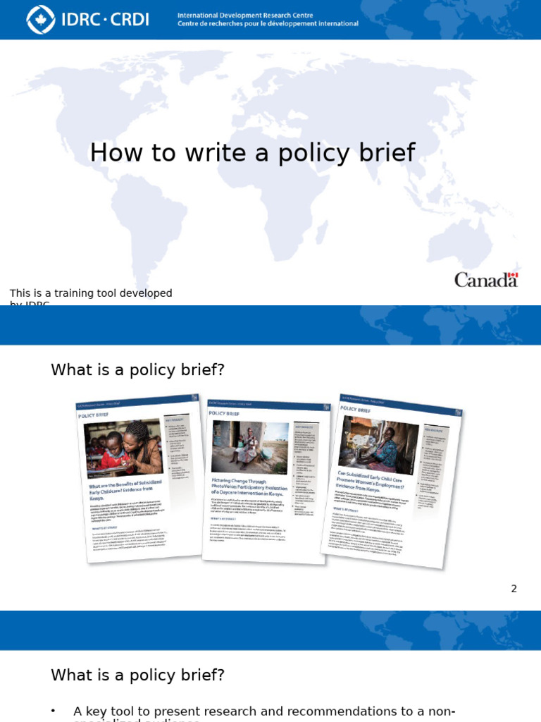 How To Write A Policy Brief 1 | PDF | Policy | Plain Language