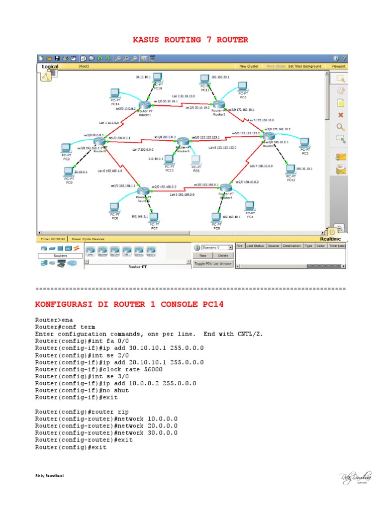 Konfigurasi Router | PDF | Router (Computing) | Communications Protocols