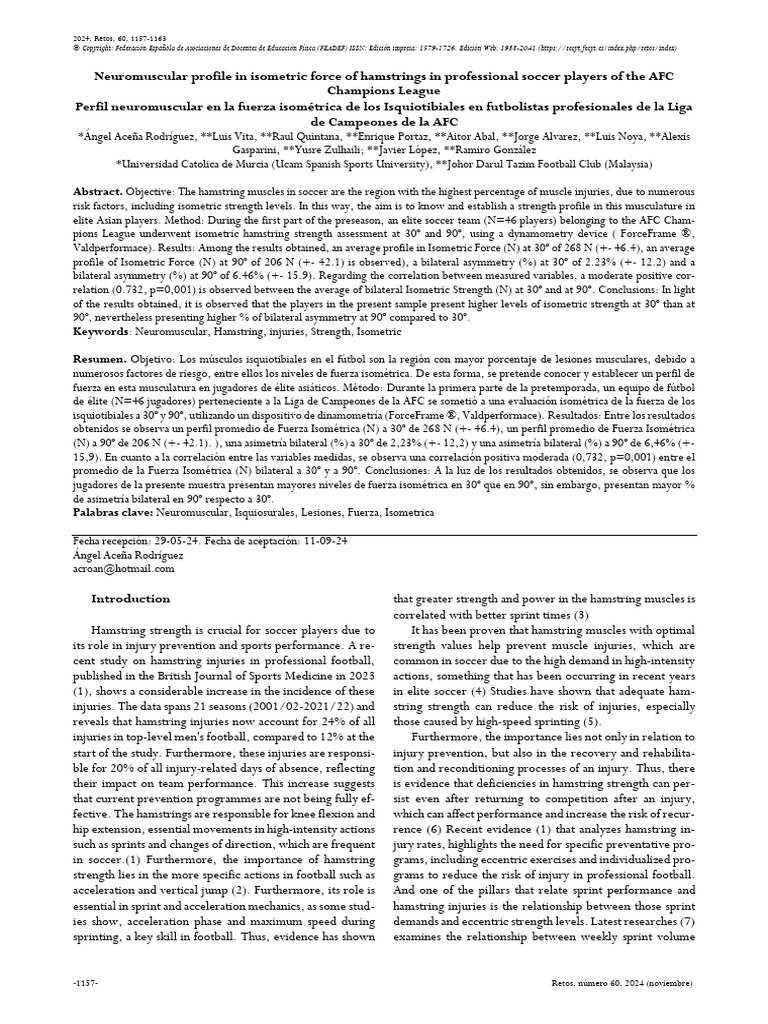 Aceña Et Al., 2024 - Neuromuscular Profile in Isometric Force of ...