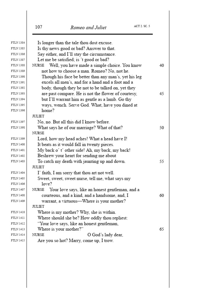 Romeo and Juliet Play Script | PDF