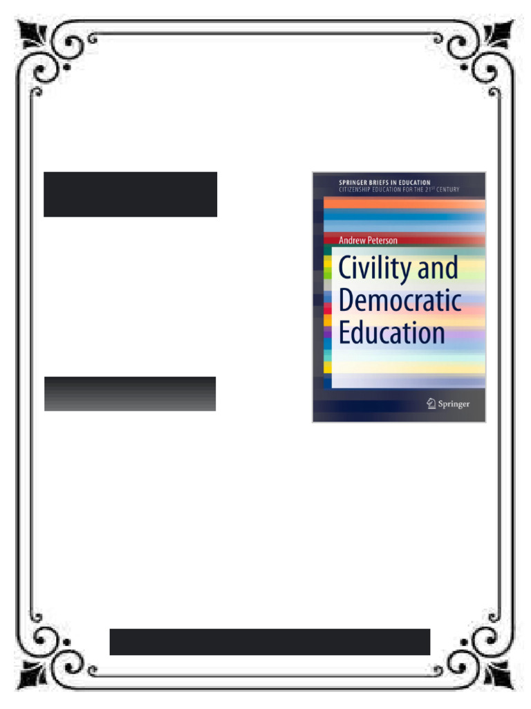 Civility and Democratic Education Andrew Peterson eBook 4K pdf edition ...
