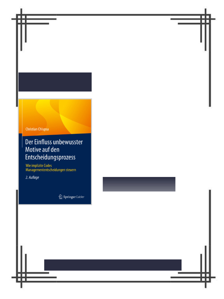 Der Einfluss unbewusster Motive auf den Entscheidungsprozess 2nd ...