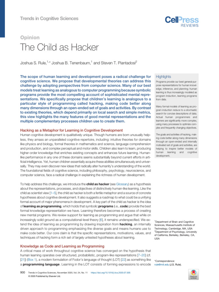 The Child As Hacker | PDF | Programming | Computer Program